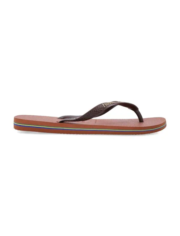 Havaianas Brasil Logo Flip-flops - Rust Coffee