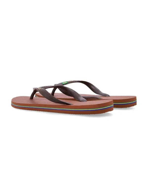 Havaianas Brasil Logo Flip-flops - Rust Coffee