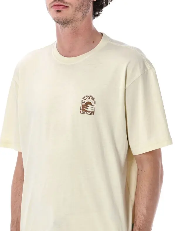 VISSLA Cotton Blend T-shirt With Cosmic Wash - Dune