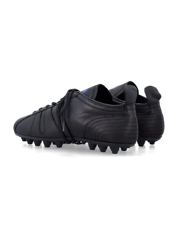 PANTOFOLA D'ORO Leather Lace-up Football Cleats - Black