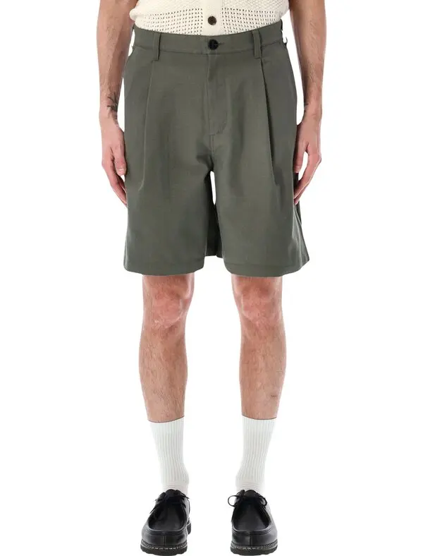 Obey Dean Pleated Shorts - Tea Leaf
