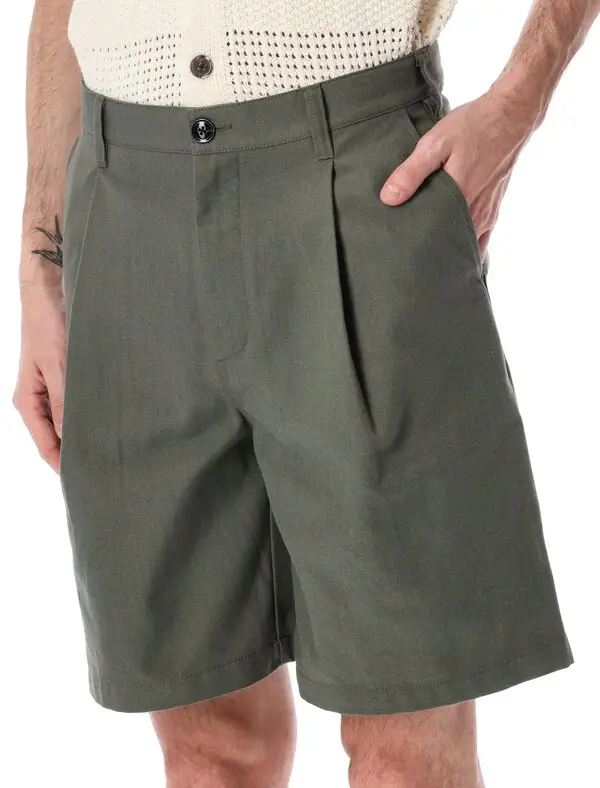 Obey Dean Pleated Shorts - Tea Leaf