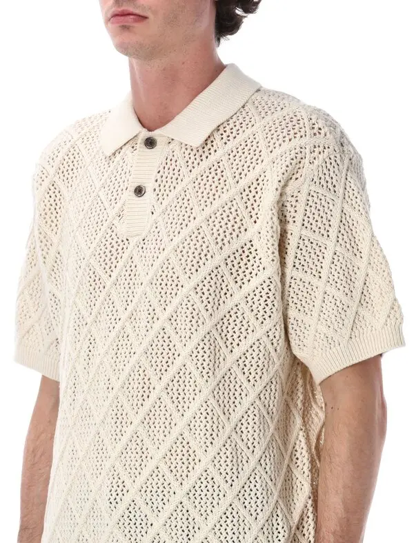 Obey Eryk Textured Knit Polo Shirt