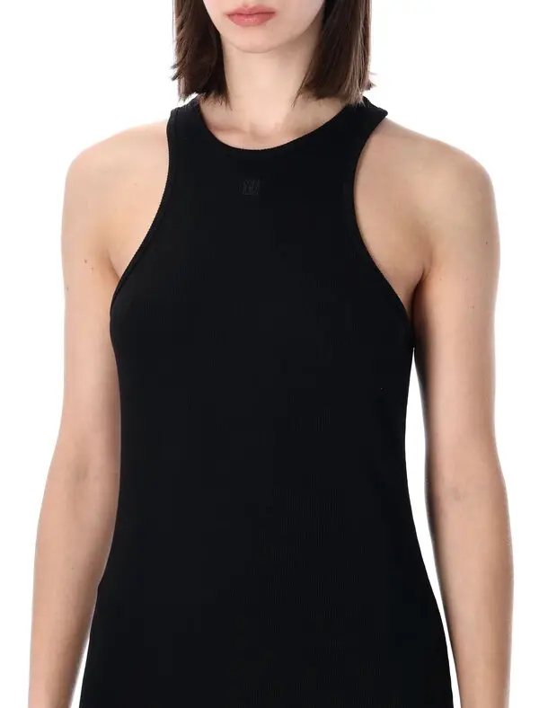 ANINE BING Ribbed Racerback Mini Dress - Black
