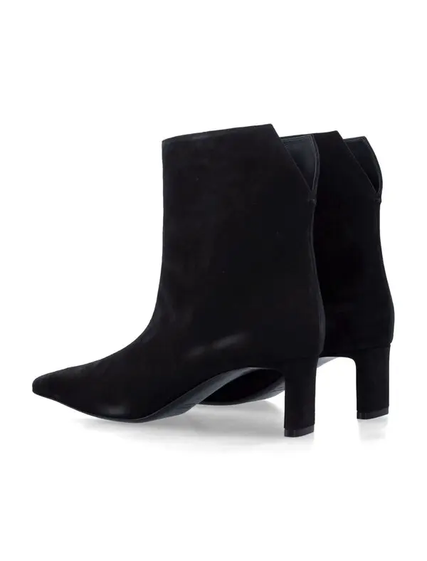 Khaite Ona Suede Ankle Boots - Black