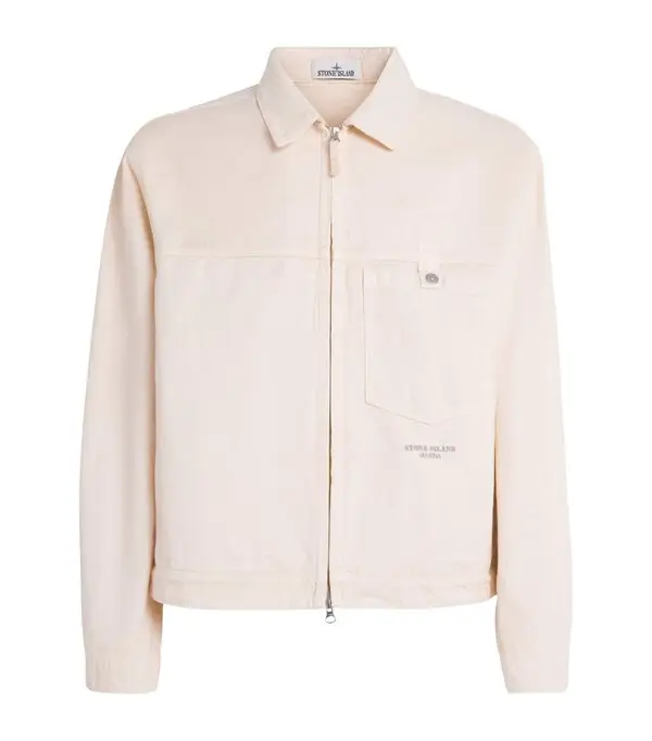 Stone Island Cotton Twill Marina Jacket - Ivory