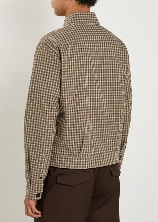 Oliver Spencer Checked Stretch-cotton Shirt Jacket