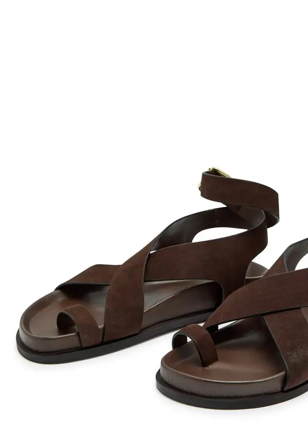 A.emery Jalen Suede Crossover Sandals