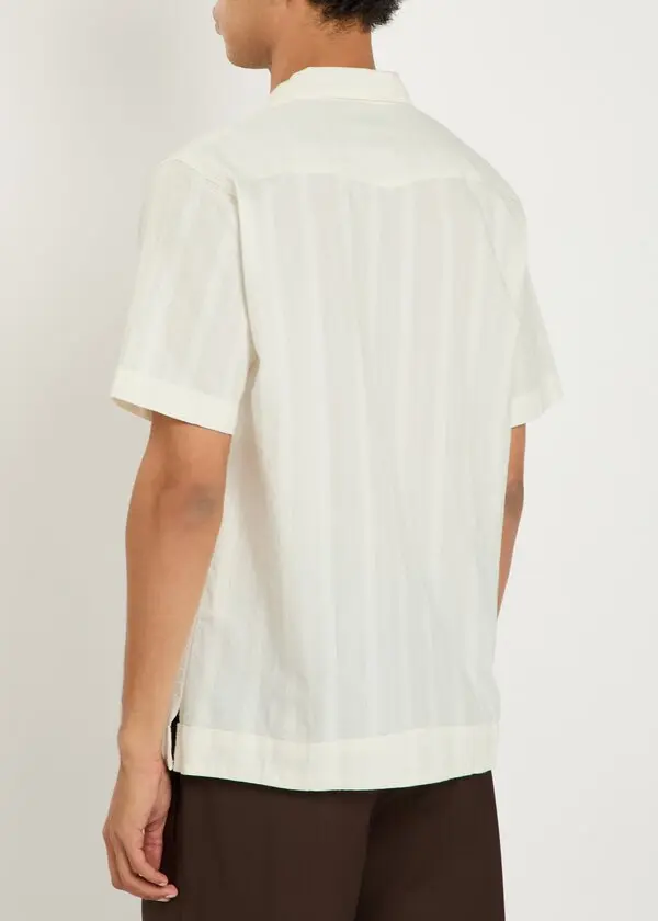 Oliver Spencer Embroidered Cotton Shirt