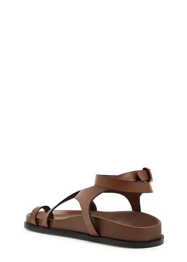 A.emery Jalen Slim Leather Sandals - Brown