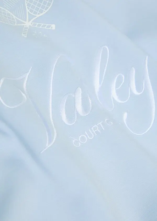 Varley Embroidered Stretch-jersey Crewneck Sweatshirt - Light Blue
