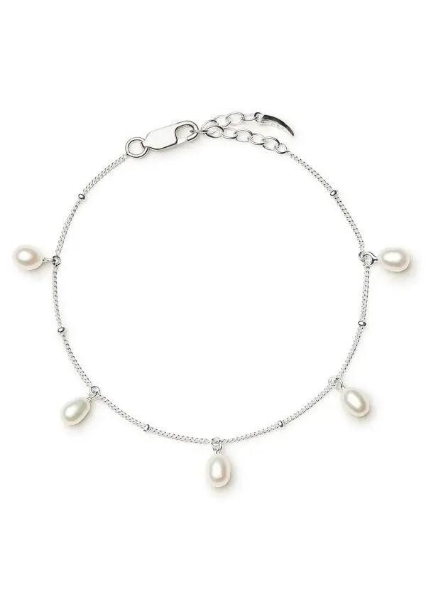 MISSOMA Plated Pearl Charm Bracelet - Silver
