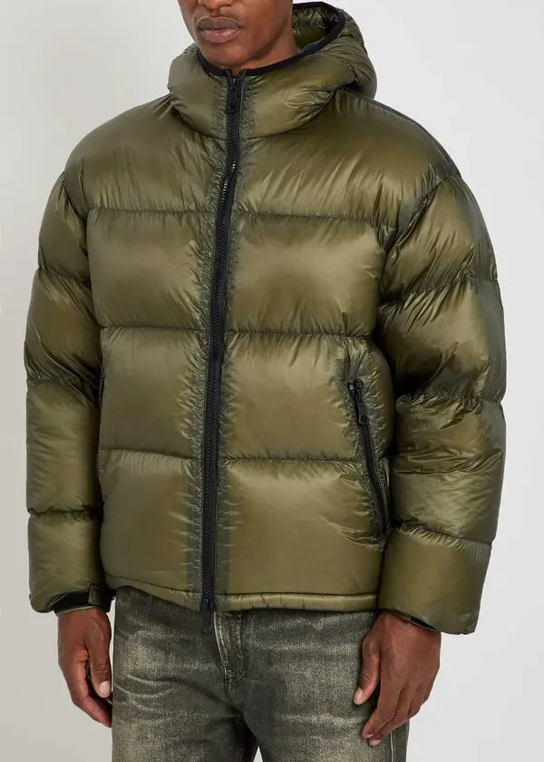 MKI MIYUKI ZOKU Padded Hooded Down Jacket - Olive