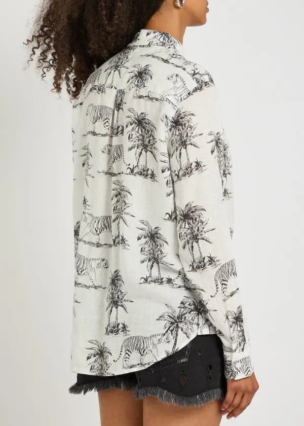 Rails Charlie Printed Linen-blend Shirt