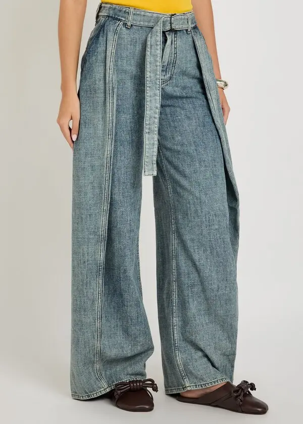 Loewe Belted Wide-leg Jeans