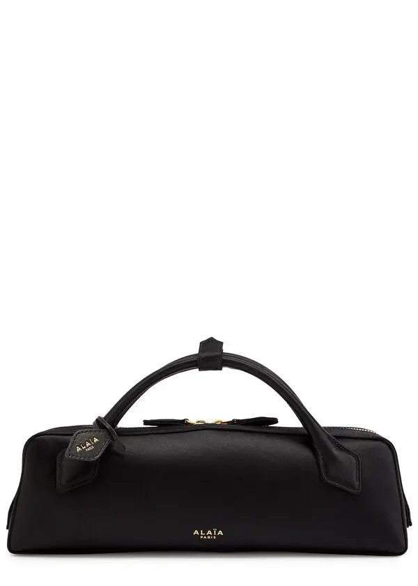 Alaïa Le Teckel Satin Clutch - Black