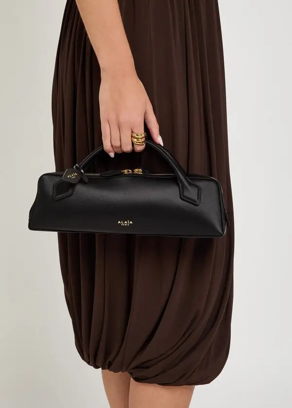 Alaïa Le Teckel Satin Clutch - Black
