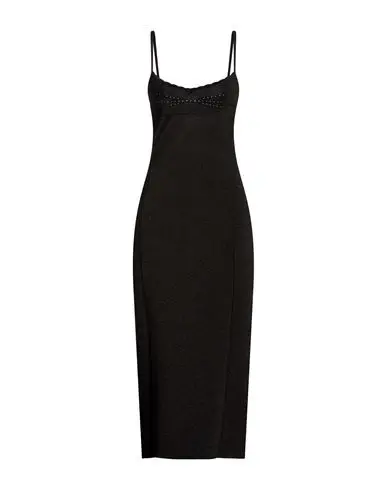 Jacquemus Midi Dress In Ribbed Metallic Jersey