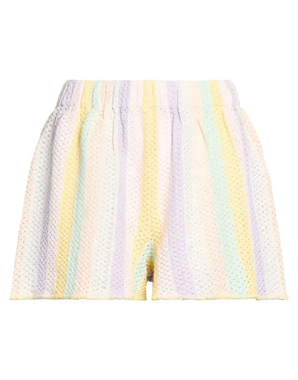 ARIZONA LOVE Crochet Knit Striped High Waisted Shorts