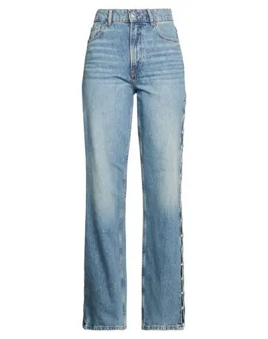 Maje Straight Leg Jeans With Appliqué Detail