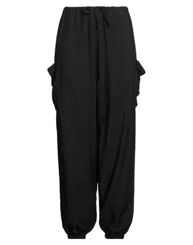 Yohji Yamamoto Wool And Cupro Cargo Pants - Black