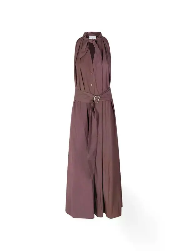 ISABELLE BLANCHE Belted Sleeveless Maxi Dress