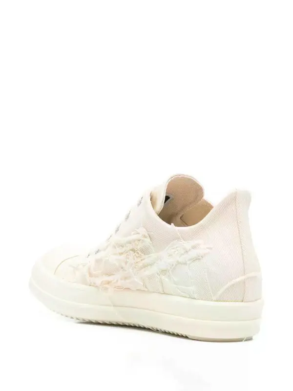 Rick Owens Distressed Lace-up Sneakers