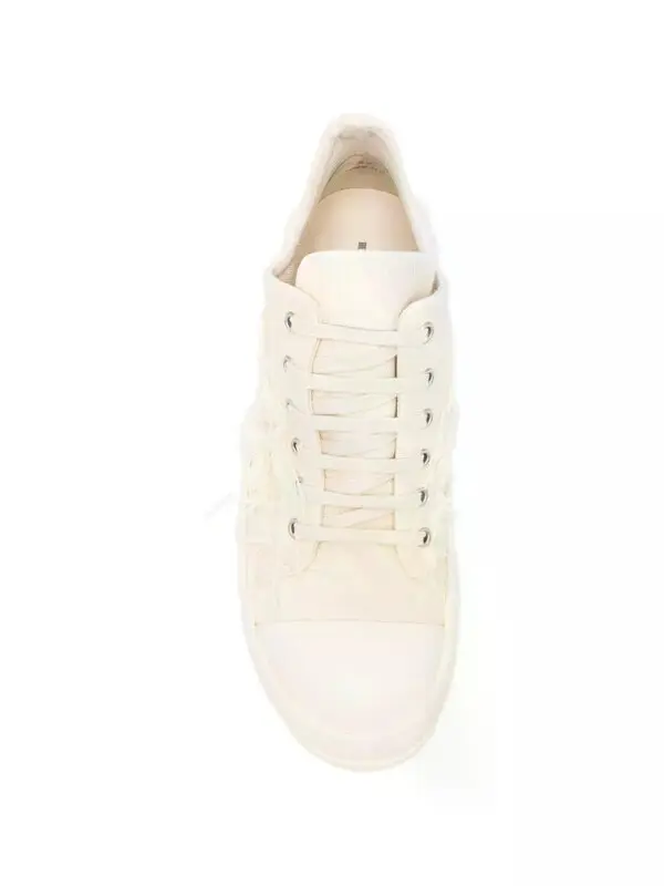Rick Owens Distressed Lace-up Sneakers