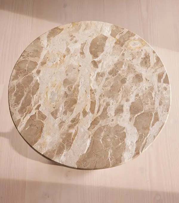 SOHO HOME Medium Marble Fleet Side Table