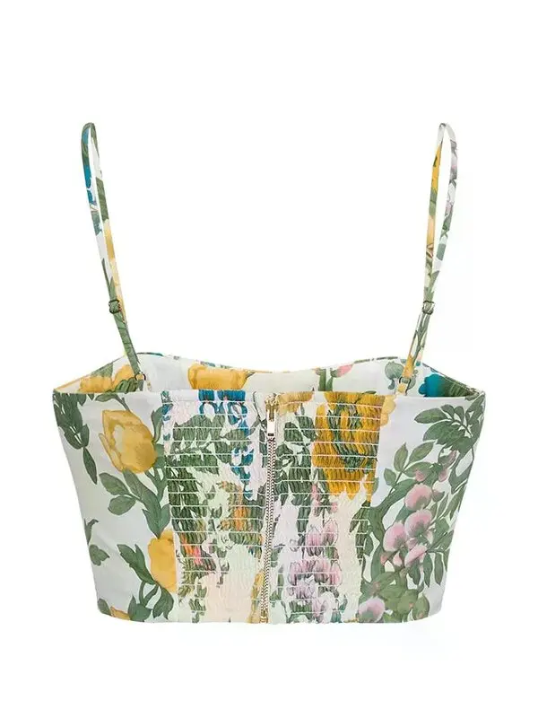 Cara Cara Seema Floral-print Cropped Top