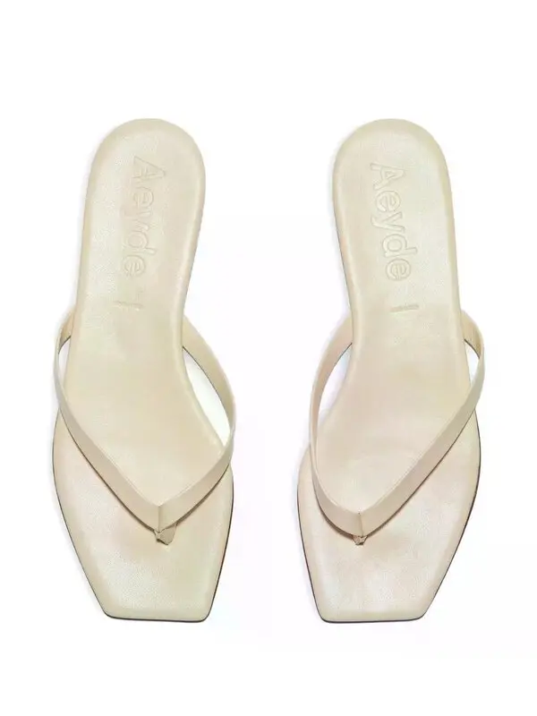 AeydĒ Renee Square-toe Leather Sandals