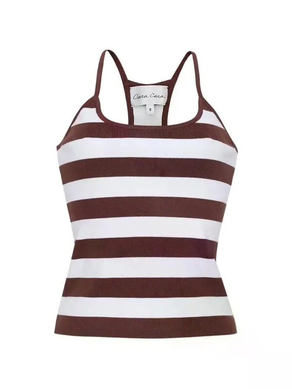 Cara Cara Didi Stripe-knit Tank Top - Brown