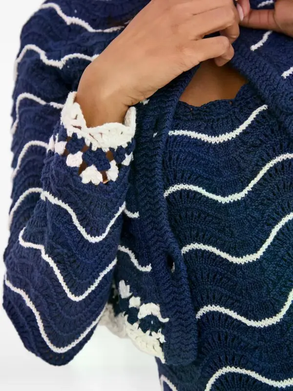 Cara Cara Louise Wave-knit Cardigan