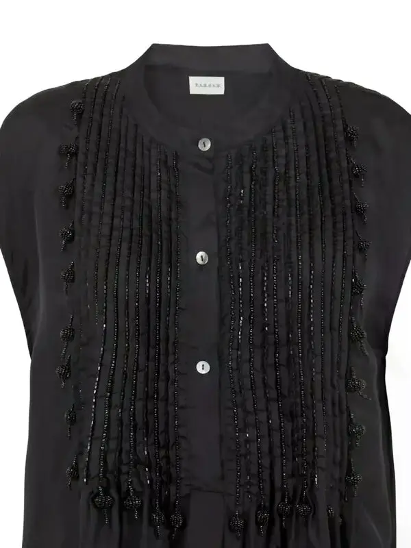 PARAH Embellished Band Collar Shirt