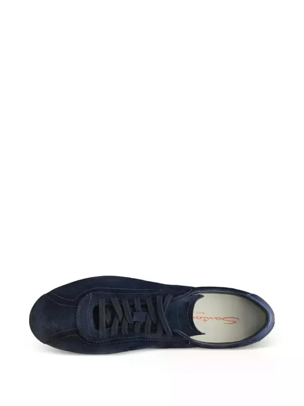 Santoni Yorker Perforated Suede Sneakers