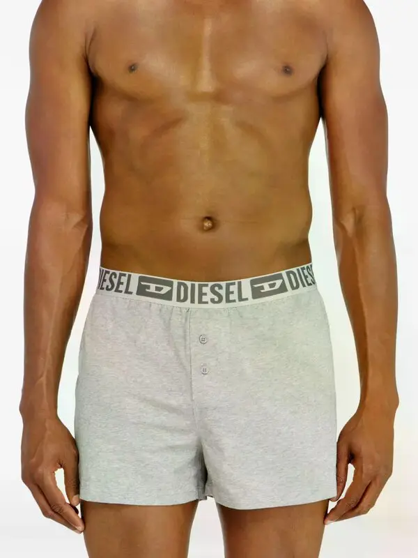 DIESEL® Logo-waistband Button-front Cotton Boxers