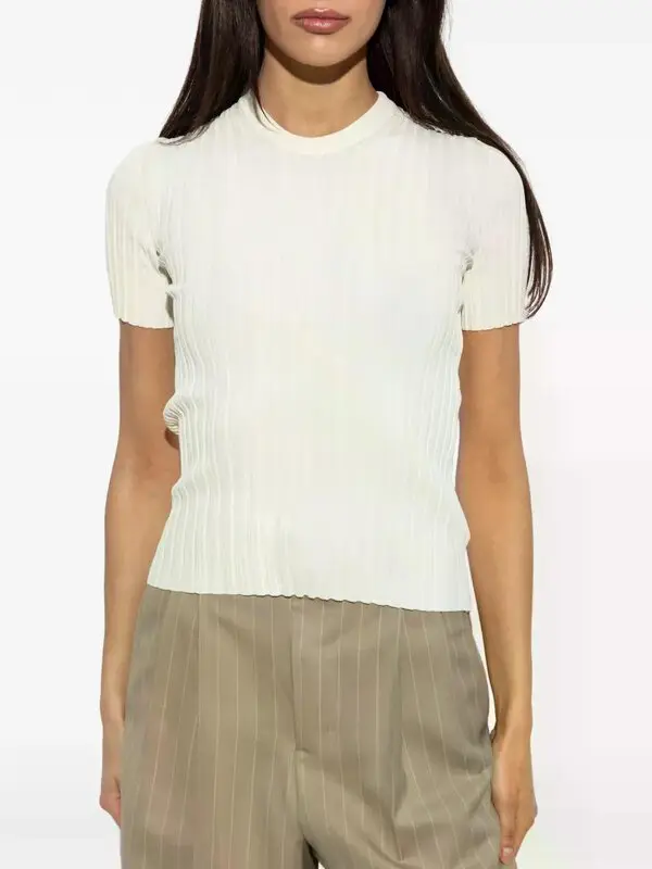 AMI Paris Ribbed Knit T-shirt