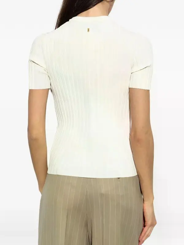AMI Paris Ribbed Knit T-shirt