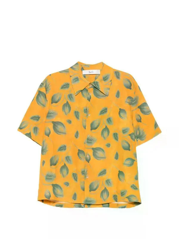 Séfr Dayot Leaf-print Shirt