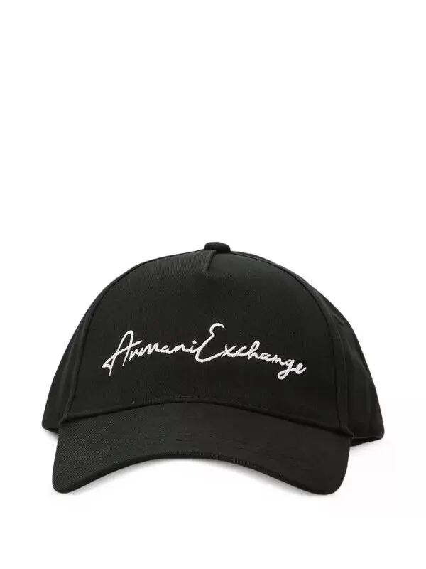 Armani Exchange Embroidered Logo Baseball Cap - Black