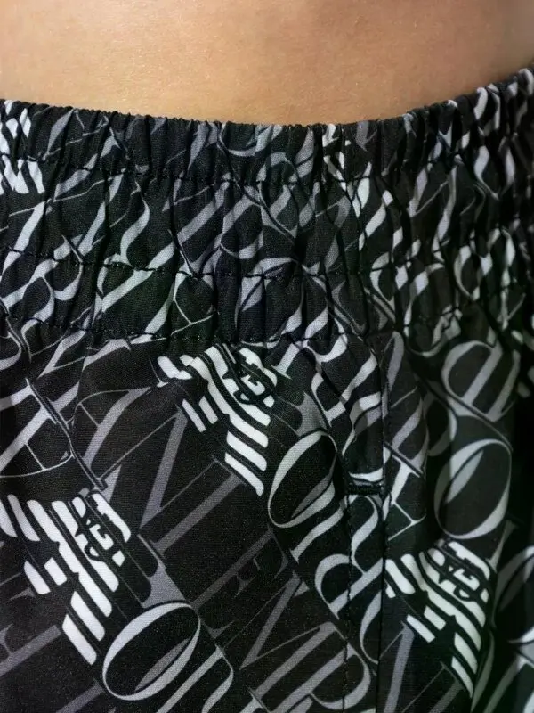 Emporio Armani Logo Print Drawstring Swim Shorts