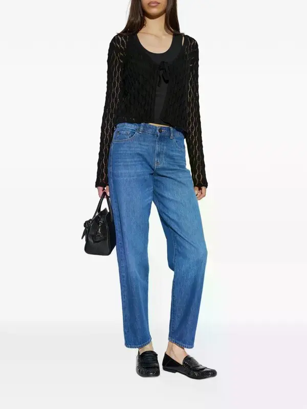Emporio Armani Logo Plaque Straight Leg Jeans