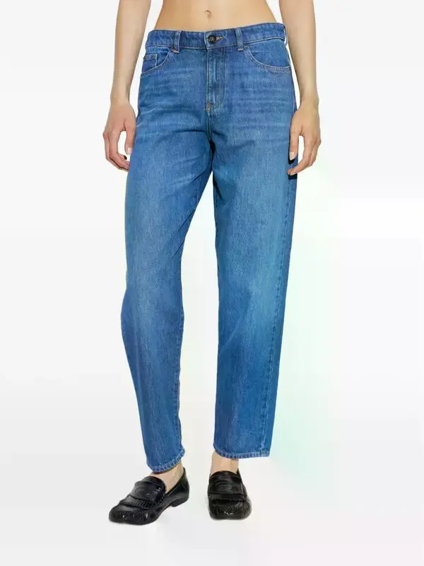 Emporio Armani Logo Plaque Straight Leg Jeans