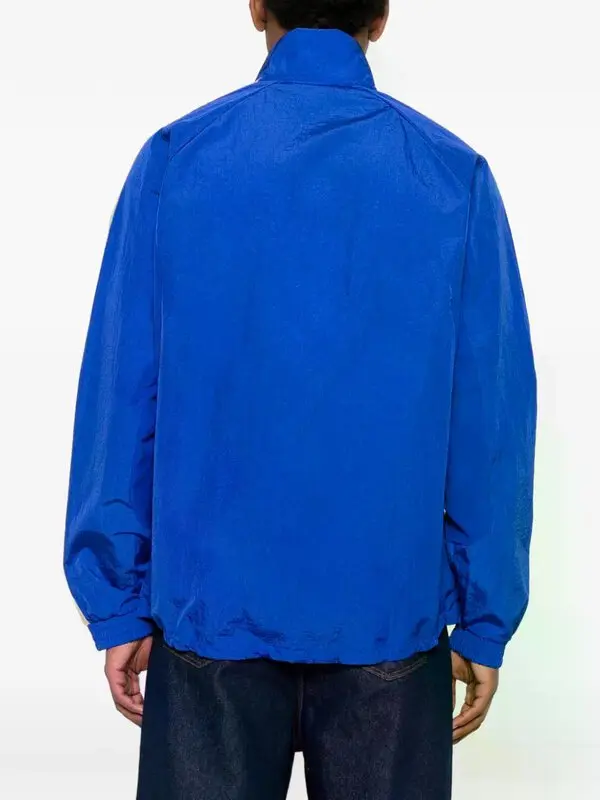 Adidas Logo Print Striped Jacket