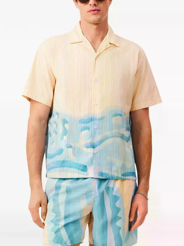 Lacoste Striped Graphic-print Shirt