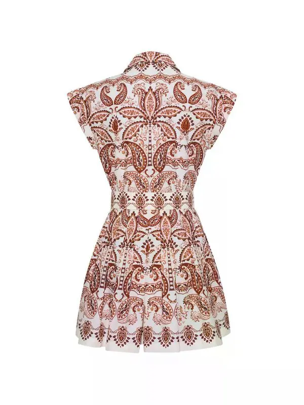 Cara Cara Octavia Paisley-print Belted Mini Dress