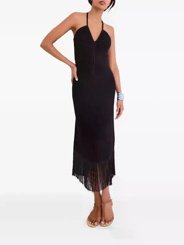Cara Cara Hawthorne Fringe-trim Midi Dress