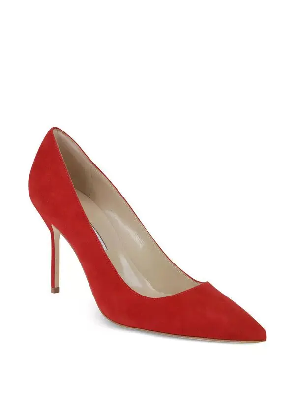 Manolo Blahnik Bb Suede Pumps - Red