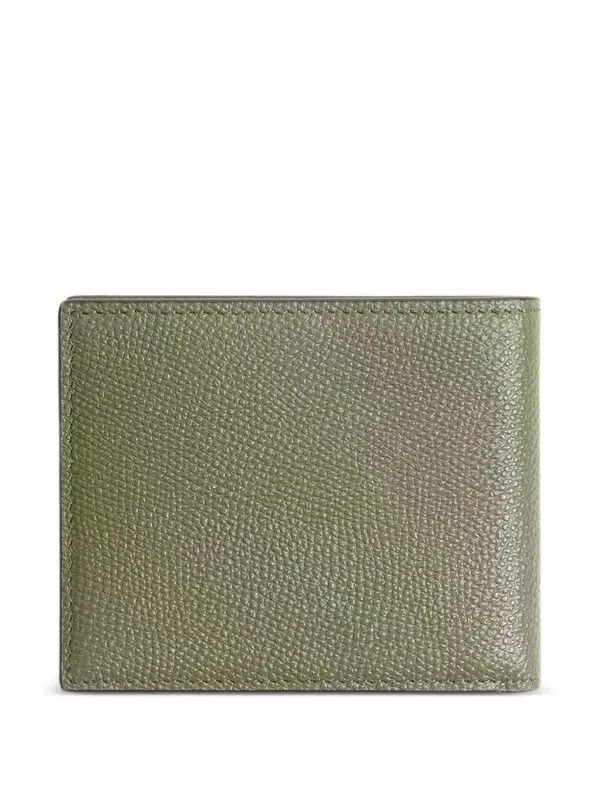 Valentino Garavani Vlogo Signature Grainy Calfskin Wallet - Green