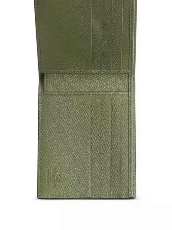 Valentino Garavani Vlogo Signature Grainy Calfskin Wallet - Green
